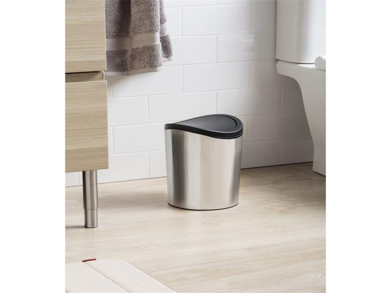 Balde Wc Basculante 6L Deco Steel TATAY - Linocoelho